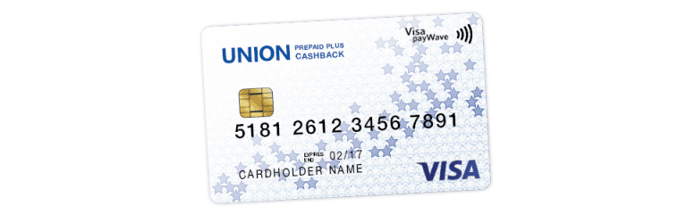 Enjoy unlimited cashback savings with the Union Prepaid Plus Cashback card